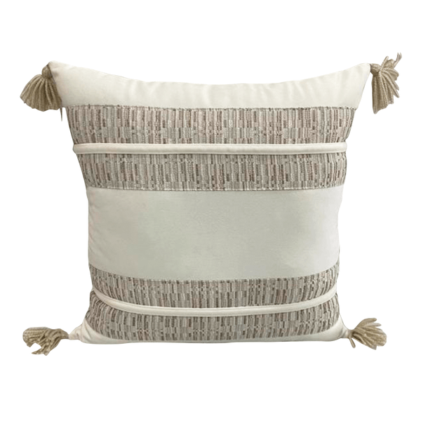 Cojín Chenille Colors Habano/Gris 45 x 45 cm| Compra en PYCCA - pycca